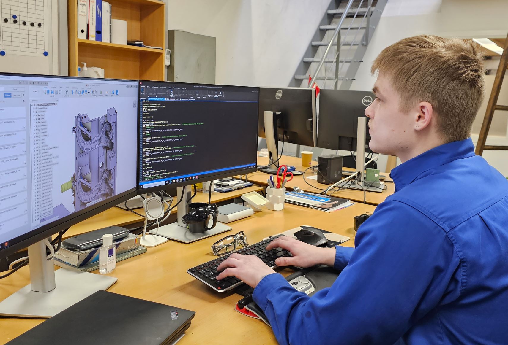 Industrial technicial apprentice on secondment